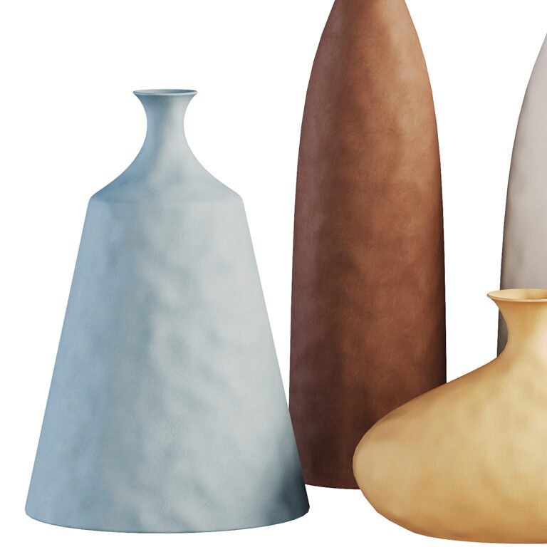 Morandi Ceramic Flower Vases (378059) 3D model - Download 3D model ...