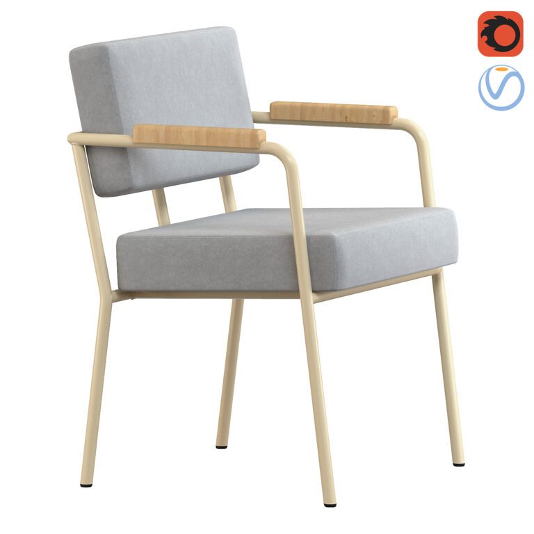 FEST Monday dining chair with arms (378208) 3D model - Download 3D ...