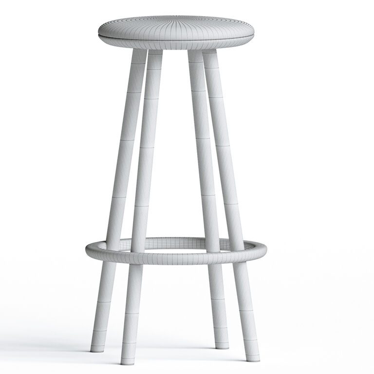 Upholstered OVO Bar chair (378459) 3D model - Download 3D model ...