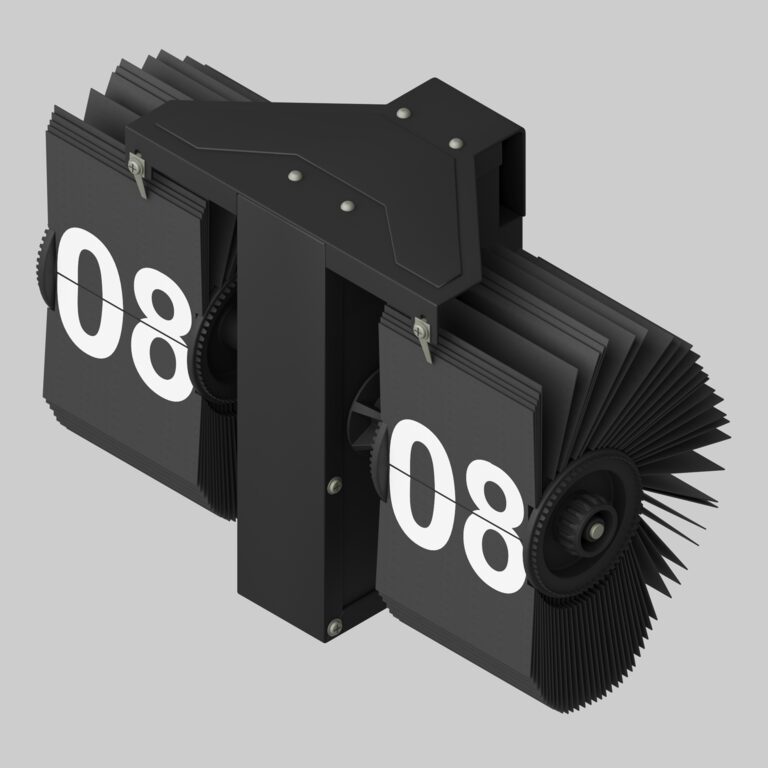Flip Clock Volk Black (378537) 3D model - Download 3D model Flip Clock ...