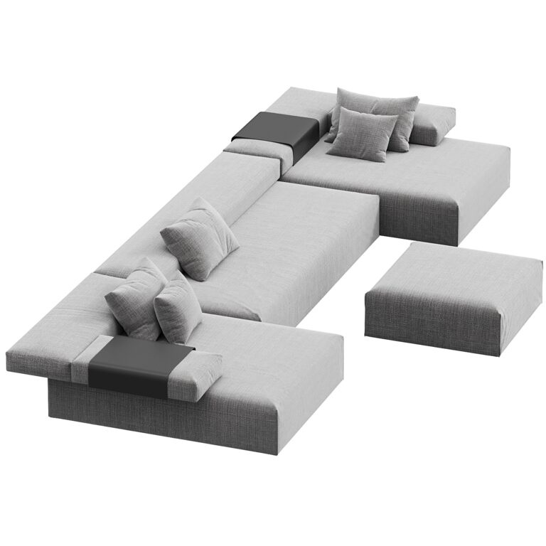 Luca Nichetto Combination 05 CINDER BLOCK modular sofa (378680) 3D ...