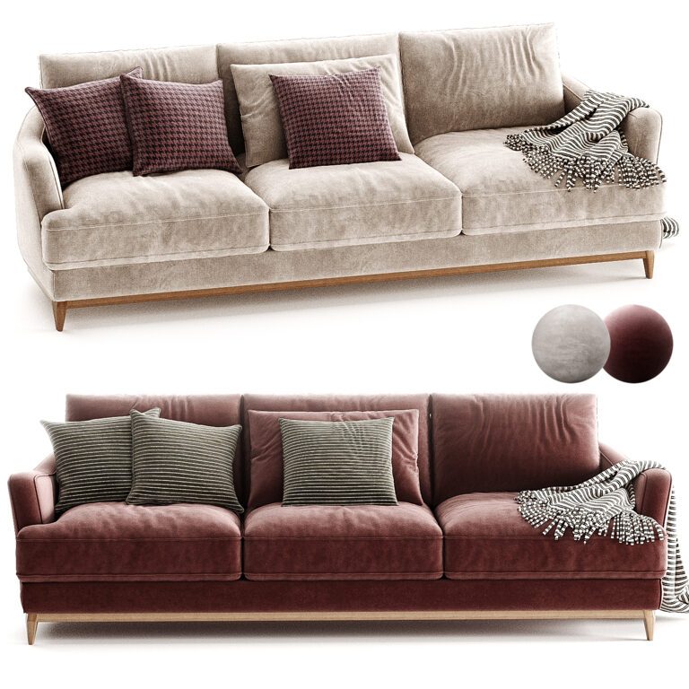 Sofa De Algodon Lino Prose (379719) 3D model - Download 3D model Sofa ...