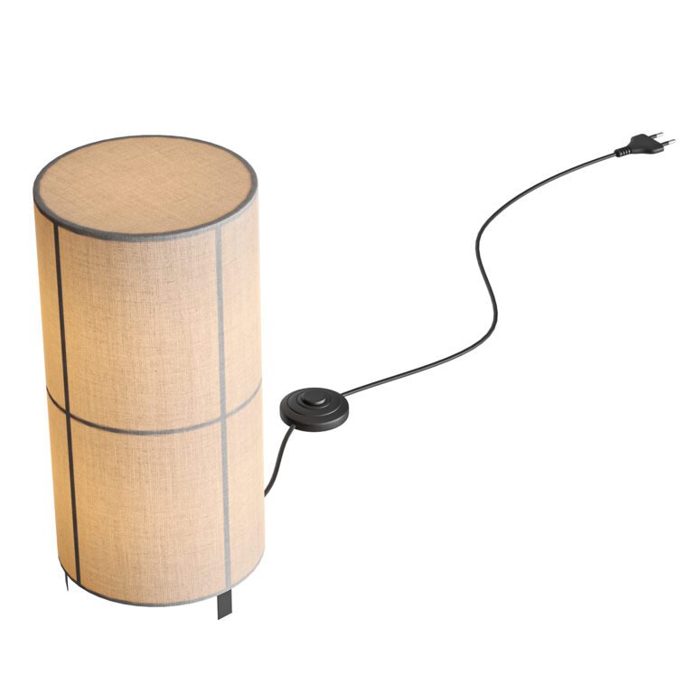 EXCLUSIVE FABRIC STRIP LAMPSHADE DESIGN table lamp (380090) 3D model ...