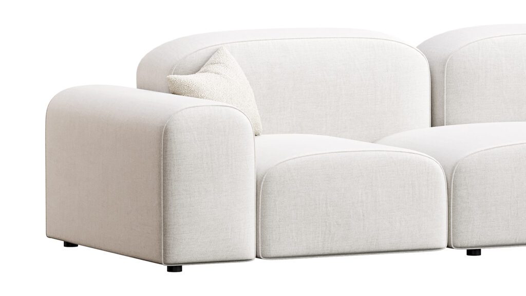 Modern Solid Sofa (380970) 3D model - Download 3D model Modern Solid ...