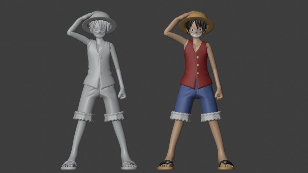 Monkey D Luffy - One Piece (381006) 3D model - Download 3D model Monkey ...