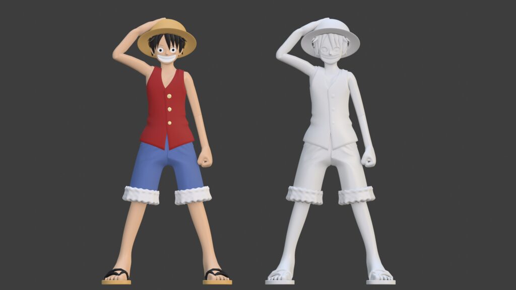 Monkey D Luffy - One Piece (381006) 3D model - Download 3D model Monkey ...