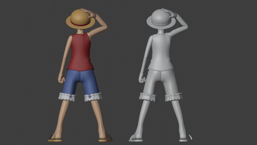 Monkey D Luffy - One Piece (381006) 3D model - Download 3D model Monkey ...