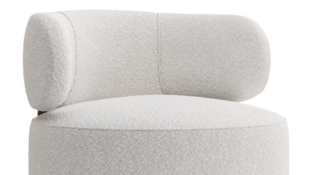 Penn Taupe Boucle Wing Back Accent Chair (381137) 3D model - Download ...
