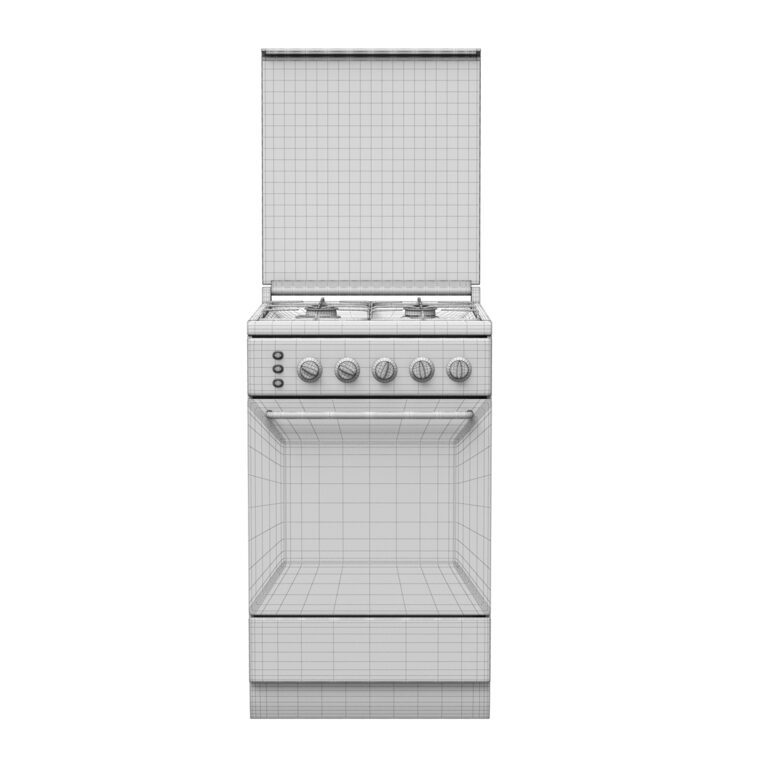 Vintage Gas Range (381214) 3D model - Download 3D model Vintage Gas ...