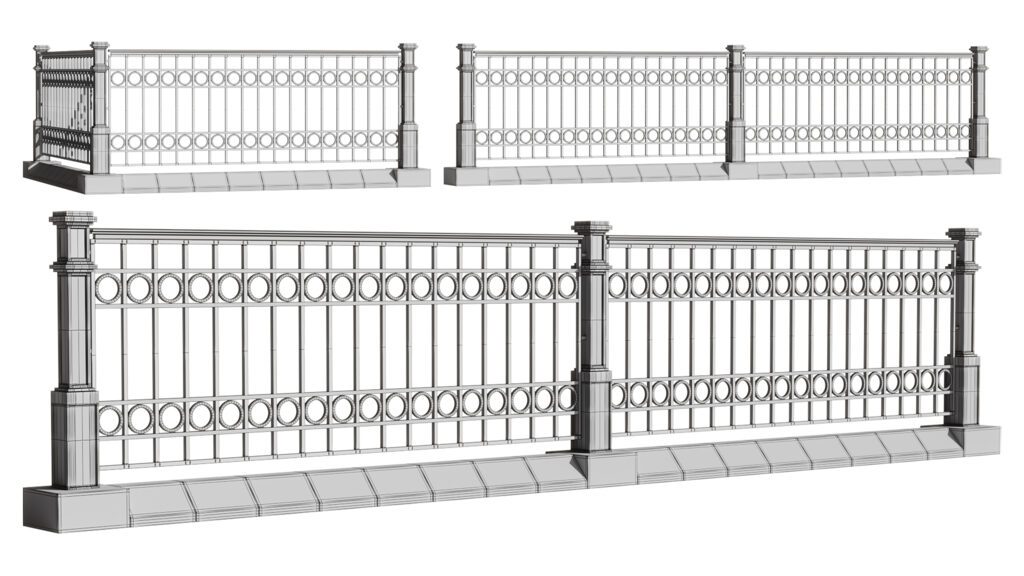 Fencing 3D models - Fencing style: classic | 3d-baza.com