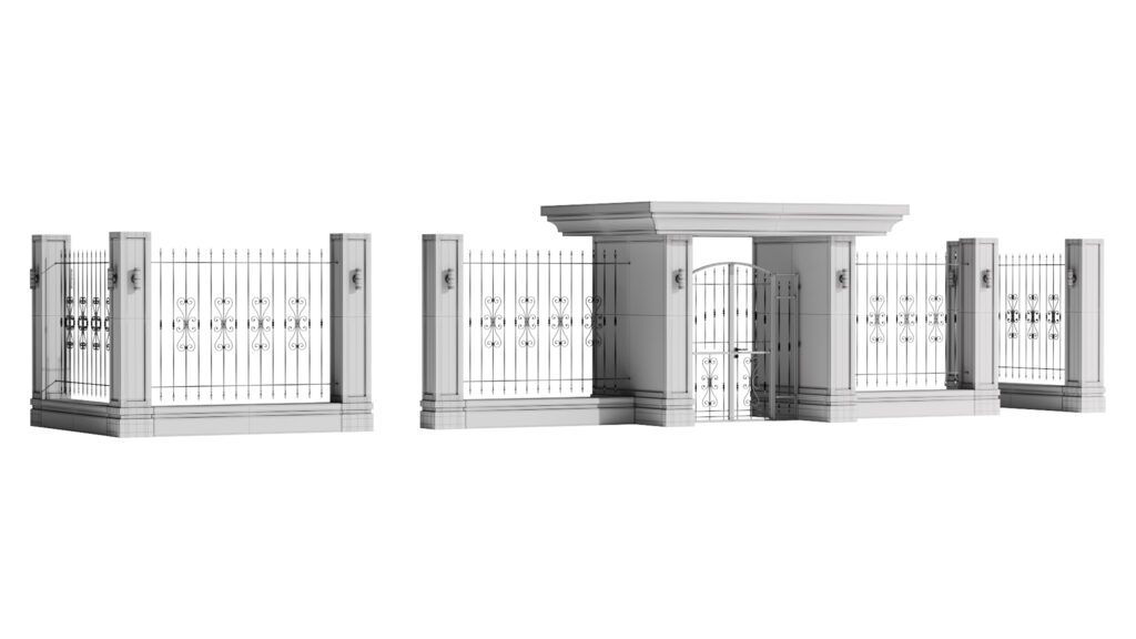 Fencing 3D models - Fencing style: classic | 3d-baza.com