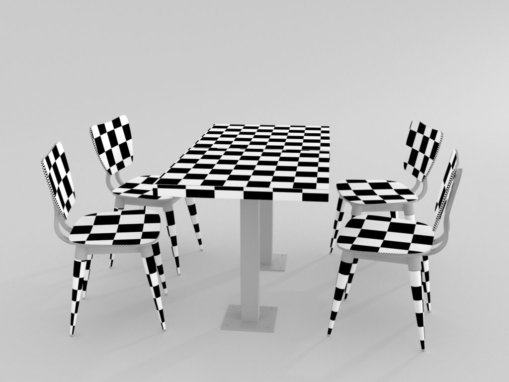 Public Dining Chairs and tables (381452) 3D model - Download 3D model ...