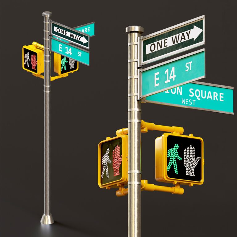 Traffic light 3D models - Download 3D models | 3d-baza.com