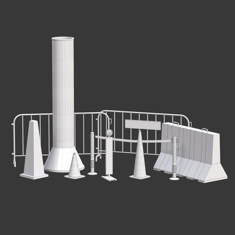 Street Asset Set 01 (381697) 3D model - Download 3D model Street Asset ...
