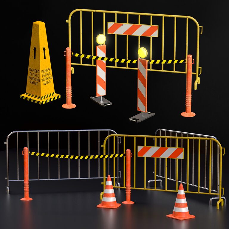 Traffic Barrier 3D models - Download 3D models | 3d-baza.com