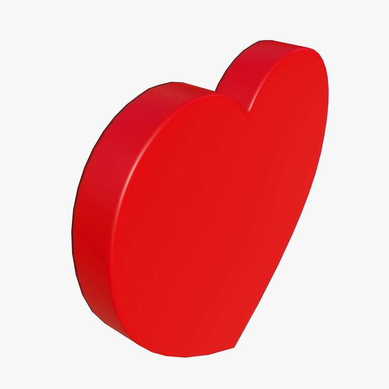 Love heart symbol 2 (381777) 3D model - Download 3D model Love heart ...