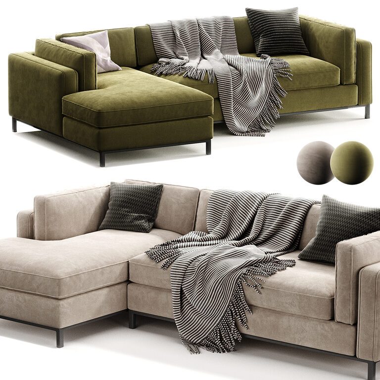 Grammercy 2 Piece Sectional Bennett Moon sofa (382048) 3D model ...