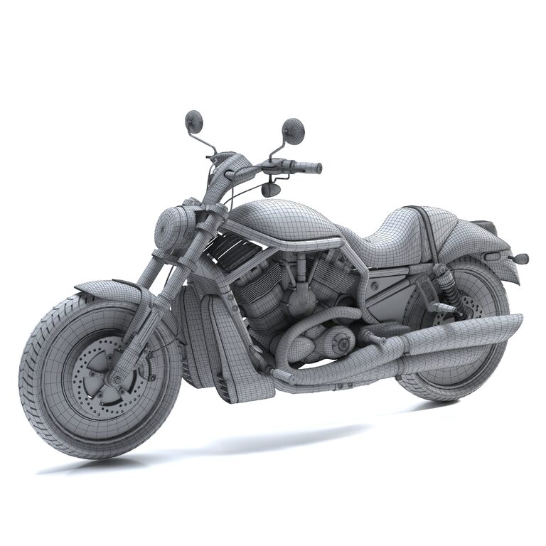 Classic motorcycle (382203) 3D model - Download 3D model Classic ...