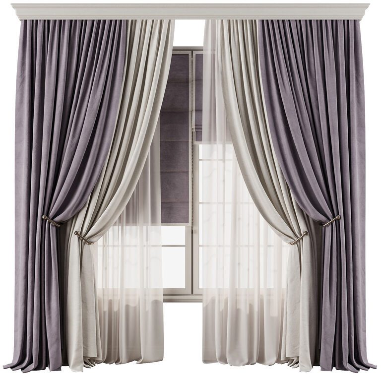 Curtain with Roman 60 (382419) 3D model - Download 3D model Curtain ...