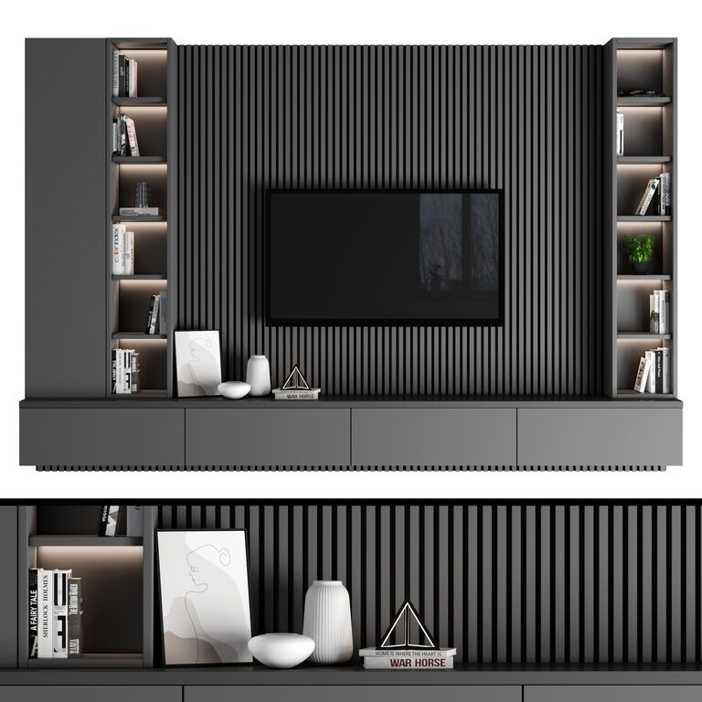 TV Wall 090 (382518) 3D model - Download 3D model TV Wall 090 (382518 ...