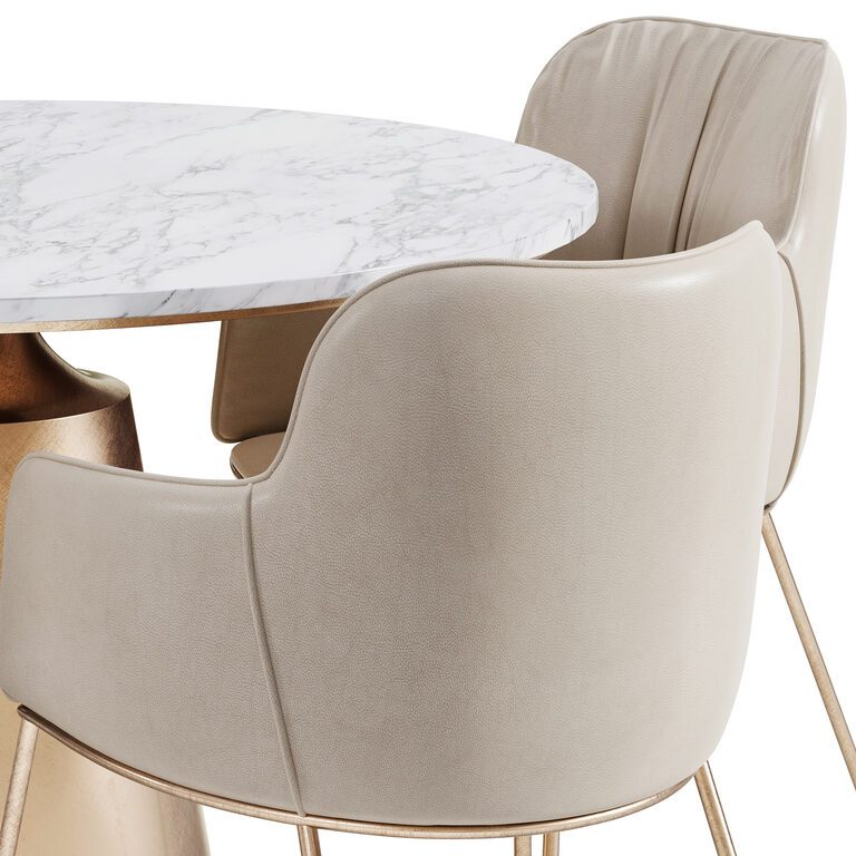 Cattelan Italia Yoda round table Rhonda chair (382789) 3D model ...