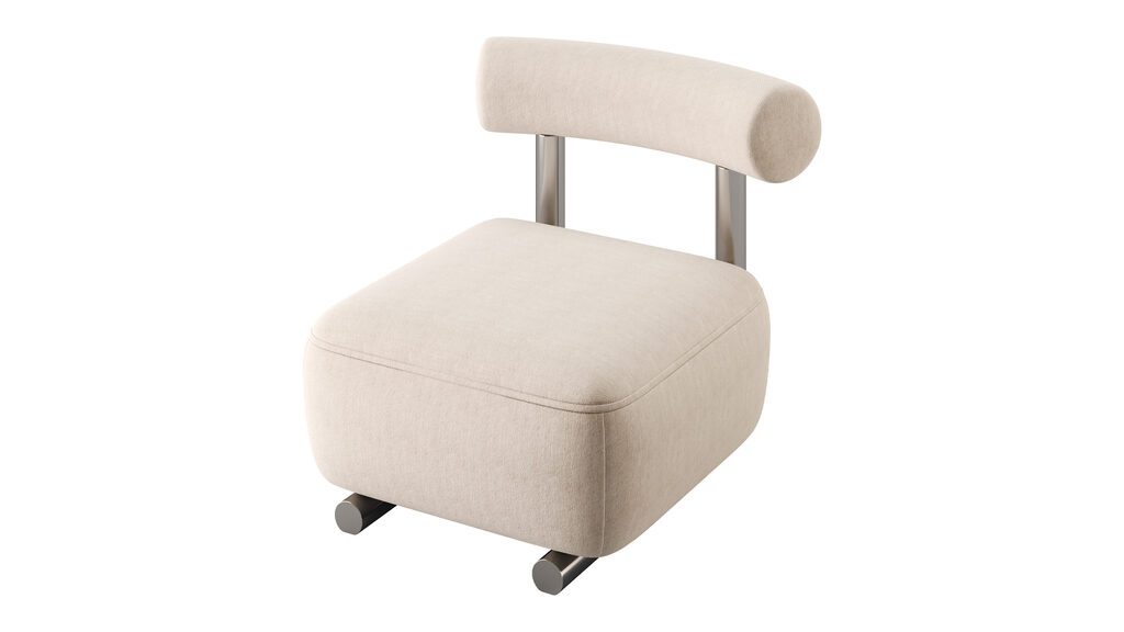 Modish Solid Color Foam Side Chair (382930) 3D model - Download 3D ...