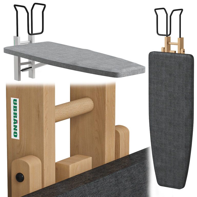 Built-in wall-mounted folding ironing board with iron holder (383208 ...