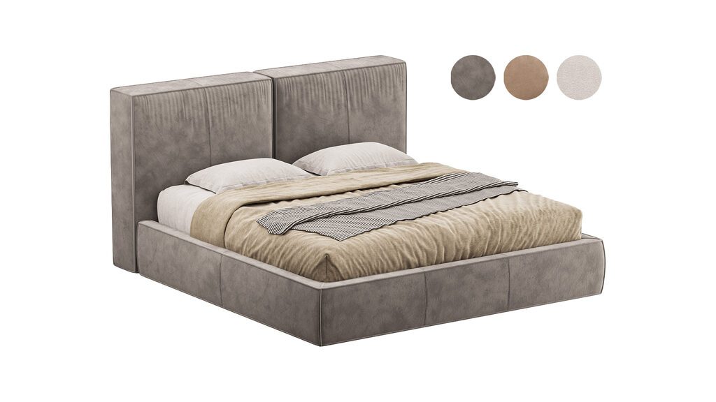 Bed TAPPEZZERIA by Romatti (383637) 3D model - Download 3D model Bed ...