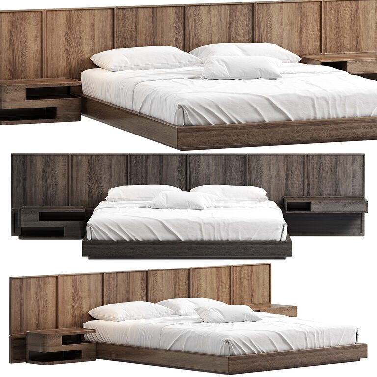 Double Bed 01 (384000) 3D model - Download 3D model Double Bed 01 ...
