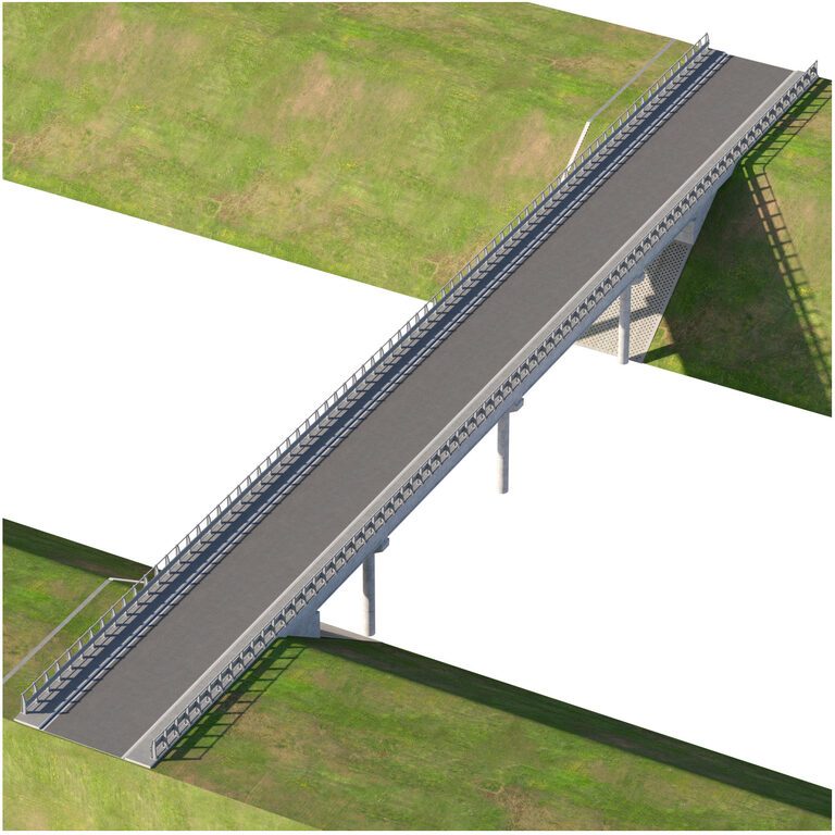 Road bridge one lane 01 (384094) 3D model - Download 3D model Road ...