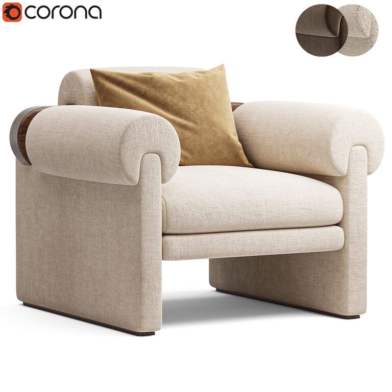 Elliot armchair (384277) 3D model - Download 3D model Elliot armchair ...