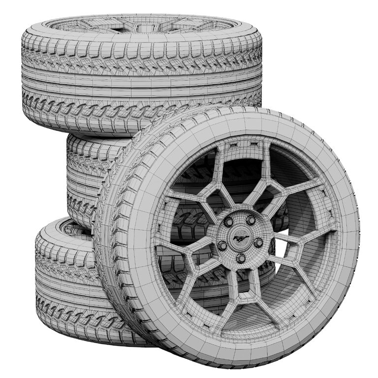 Vehicle Parts 3D Models – Wheels, Engines, and Mechanical Components ...