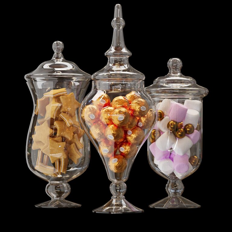 Glass jar with sweets interior decoration (384345) 3D model - Download ...