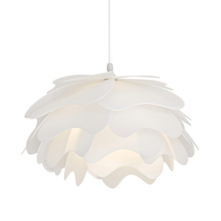 Flower Shaped White Pendant Lamp (384410) 3D model - Download 3D model ...