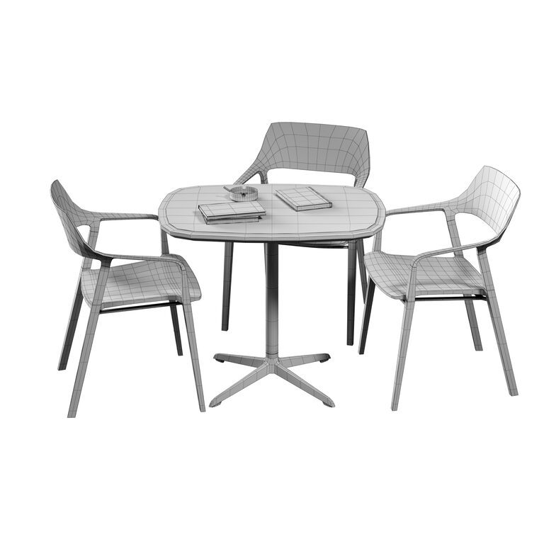 Brunner Halm Break Table Set (384525) 3D model - Download 3D model ...