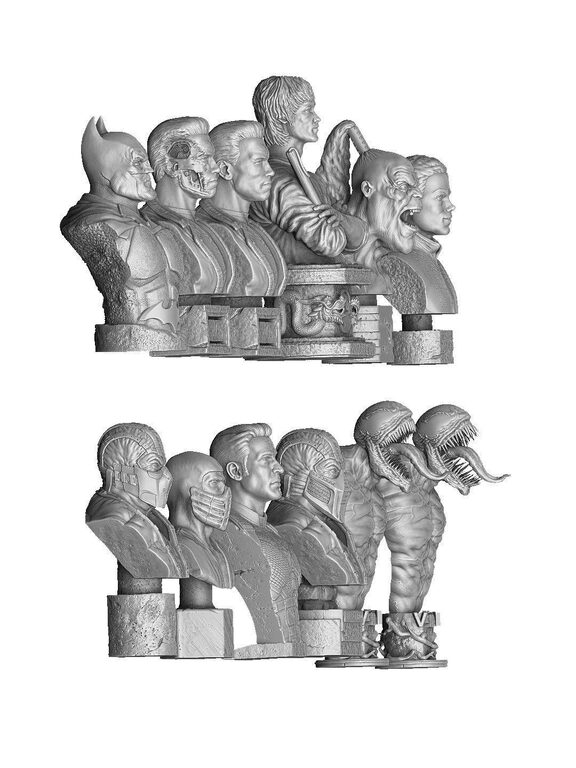 Collection of busts (12 models) for 3D printing. STL (385005) 3D model ...