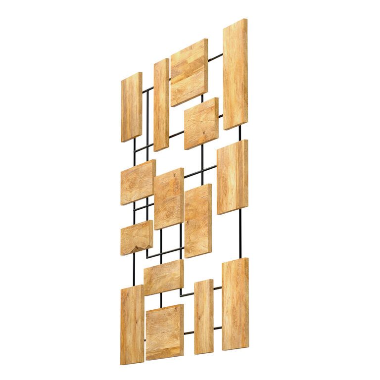 Decorative wall panel with mango wooden elements (385082) 3D model ...