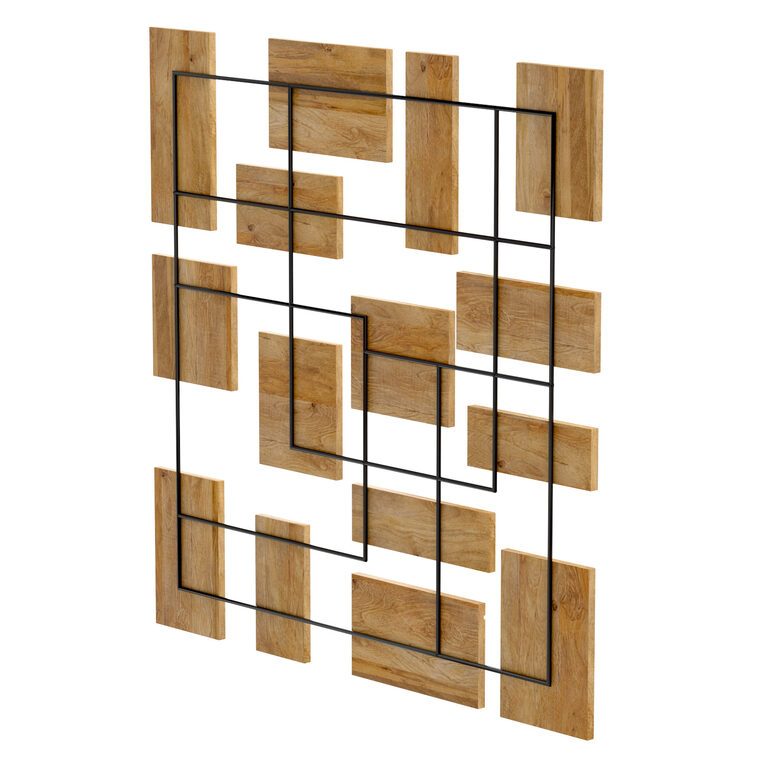 Decorative wall panel with mango wooden elements (385082) 3D model ...