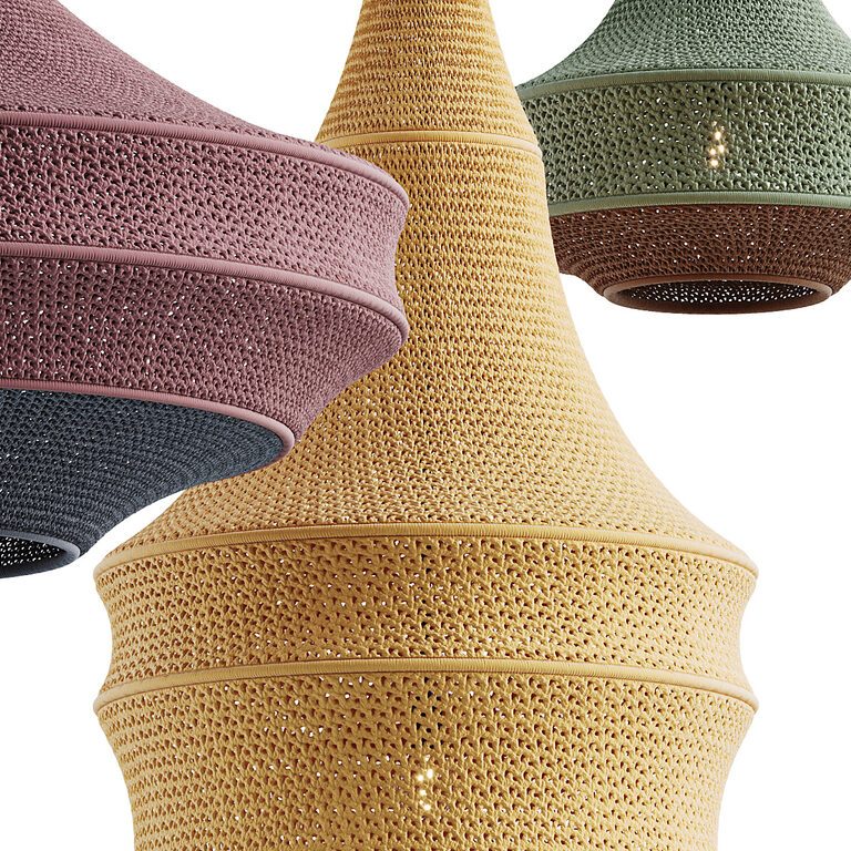 Crochet Pendant Lamp by Hamimi Design (385092) 3D model - Download 3D ...