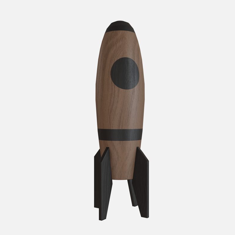 Wood rocket (385234) 3D model - Download 3D model Wood rocket (385234 ...