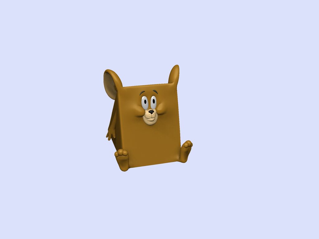 Jerry the triangular mouse for 3D printing. STL (385284) 3D model ...