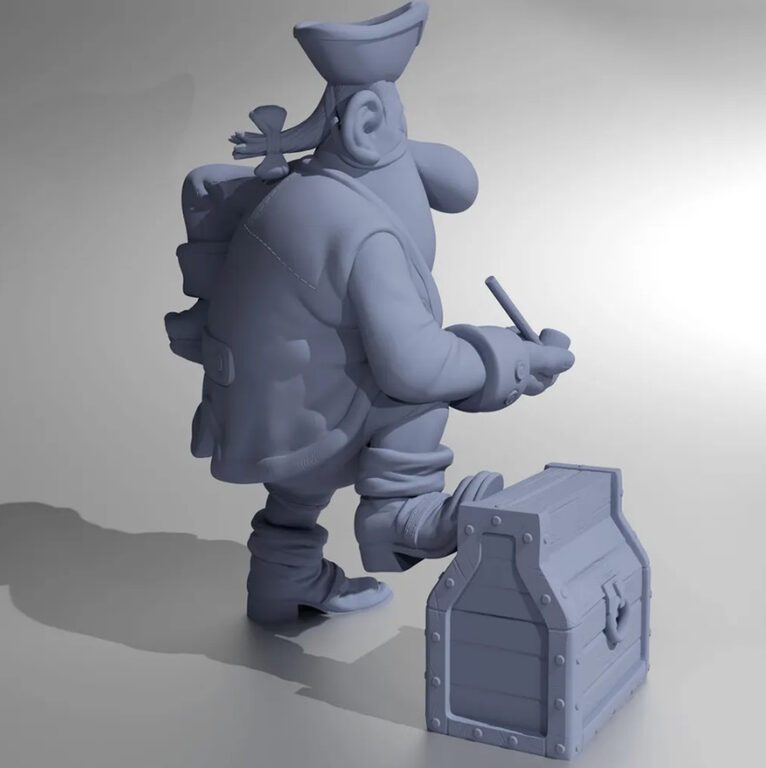 Billy Bones from Treasure Island for 3D printing. STL (385484) 3D model ...