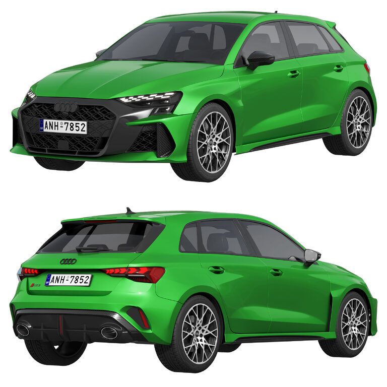 Audi RS3 Sportback car 2025 (385569) 3D model - Download 3D model Audi ...