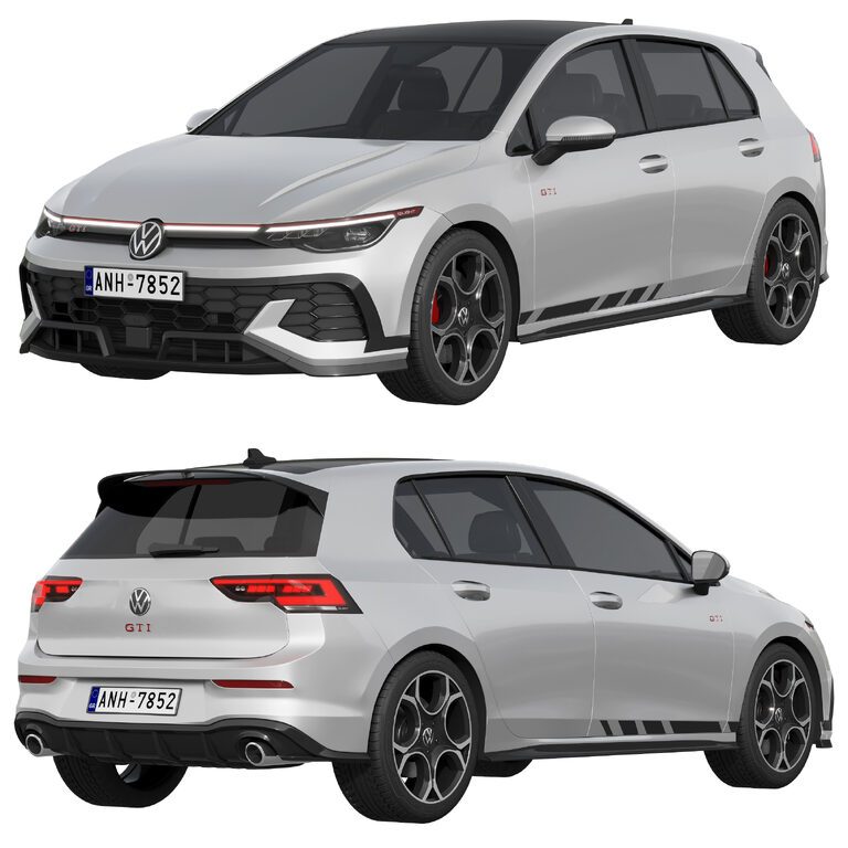 Volkswagen Golf GTI Clubsport 2025 car (385576) 3D model - Download 3D ...
