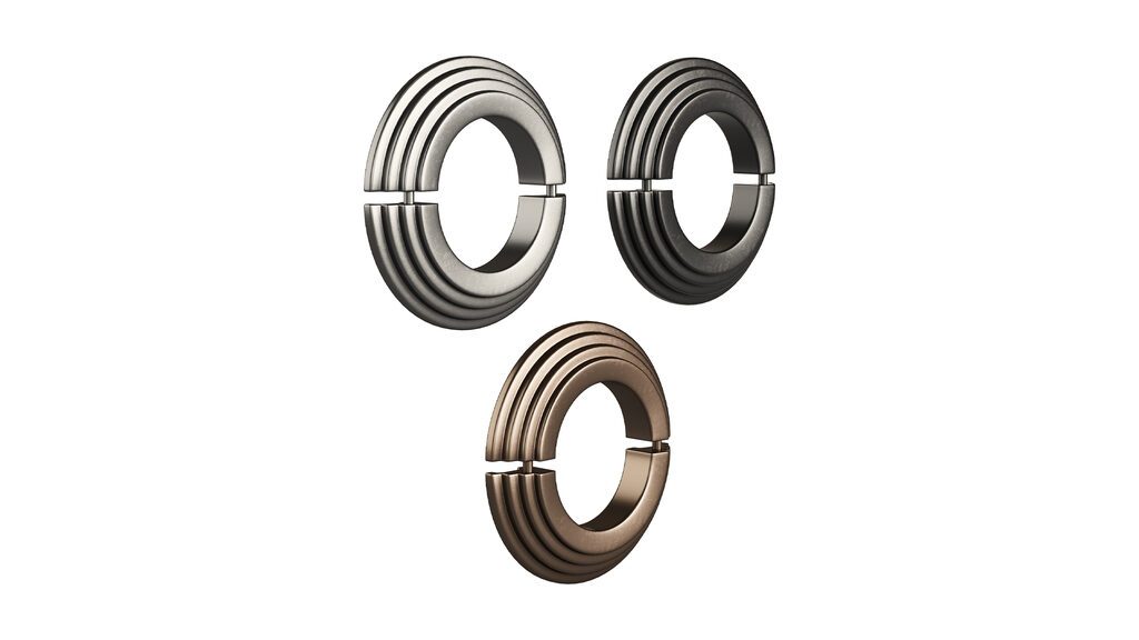 Black Radiator Pipe Flanges Aluminum Escutcheon Ring Plate (385661) 3D ...