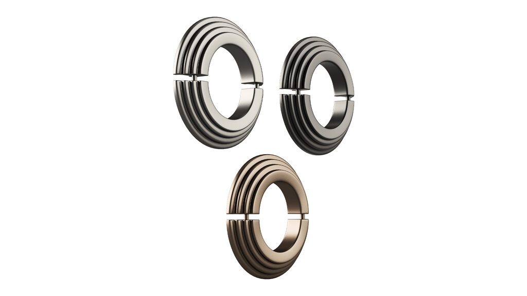 Black Radiator Pipe Flanges Aluminum Escutcheon Ring Plate (385661) 3D ...