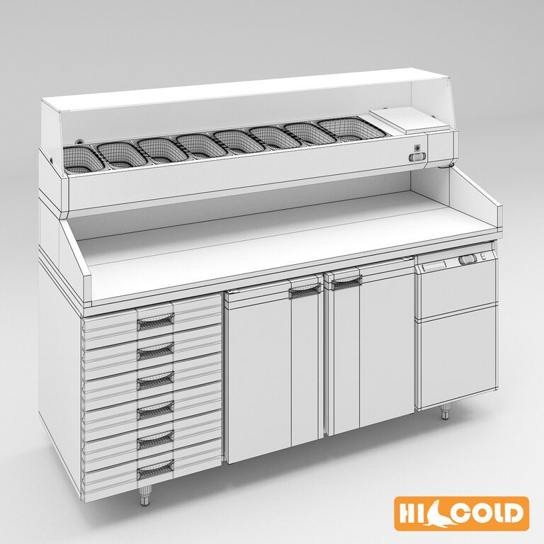 HiCold refrigerated pizza tables (385778) 3D model - Download 3D model ...