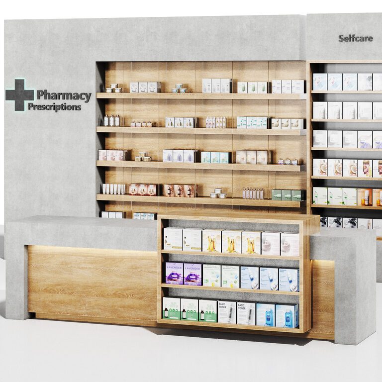 Pharmacy Drugstore showcase (385820) 3D model - Download 3D model ...
