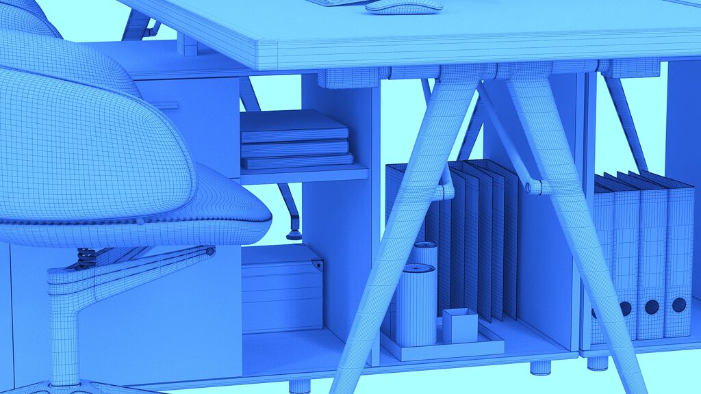 Employee Office Furniture (385829) 3D model - Download 3D model ...