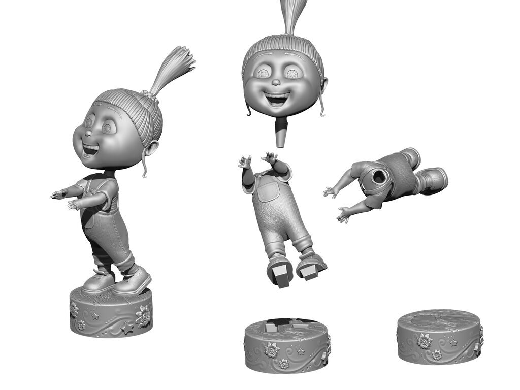 Agnes Gru from the cartoon “Despicable Me” for 3D printing. STL (385832 ...